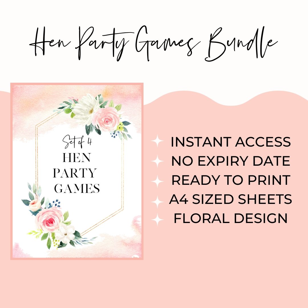 Set of 4 Hen Party Games (Download) – The Hen Planner